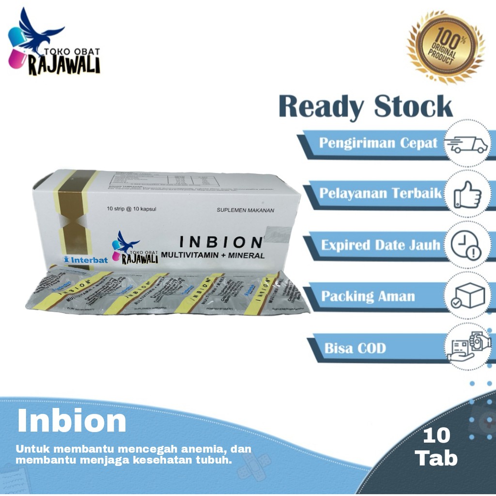 Jual Inbion multivitamin dan mineral perstrip 10 tab | Shopee Indonesia