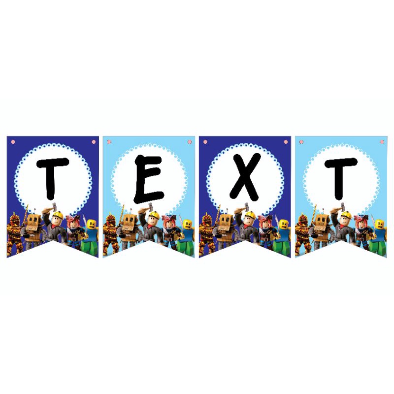 Jual Banner Flag Roblox CUSTOM TEXT | Shopee Indonesia