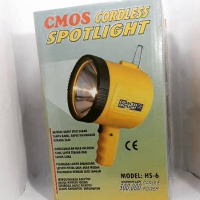 Jual LAMPU SENTER JUMBO CMOS nyala kuning halogen | Shopee Indonesia