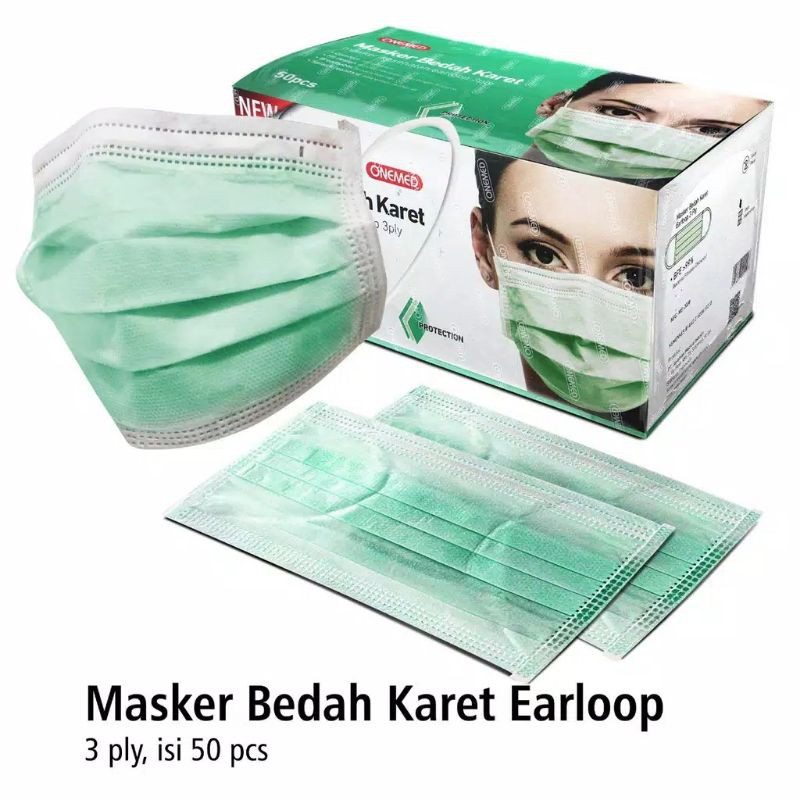 Jual Masker 3 Ply Medis Onemed Earloop Isi 50 Pcs | Shopee Indonesia