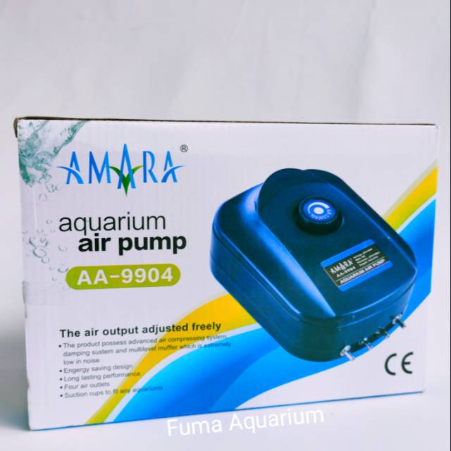 Jual MESIN POMPA AERATOR AIRPUMP 4 Lubang Output AMARA AA- 9904 POMPA ...