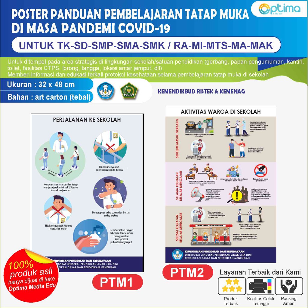 Jual POSTER PROTOKOL KESEHATAN PEMBELAJARAN TATAP MUKA TERBATAS DI TK ...