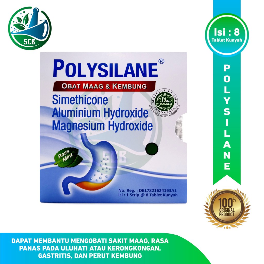 Jual Polysilane Tablet Kunyah - Obat Sakit Maag & Kembung | Shopee ...