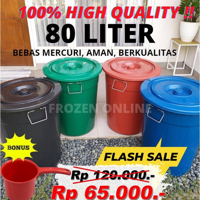 Jual Ember Plastik Air 80 Liter / Gentong bak mandi / tong air Plastik Cuci | Shopee Indonesia