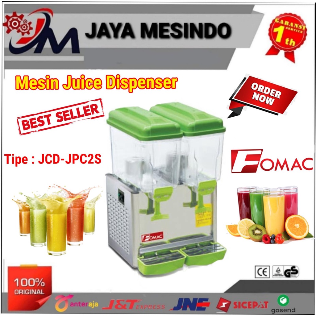 Jual Mesin Juice Dispenser 2 Tabung dengan Pendingin JCD-JPC2S FOMAC ...