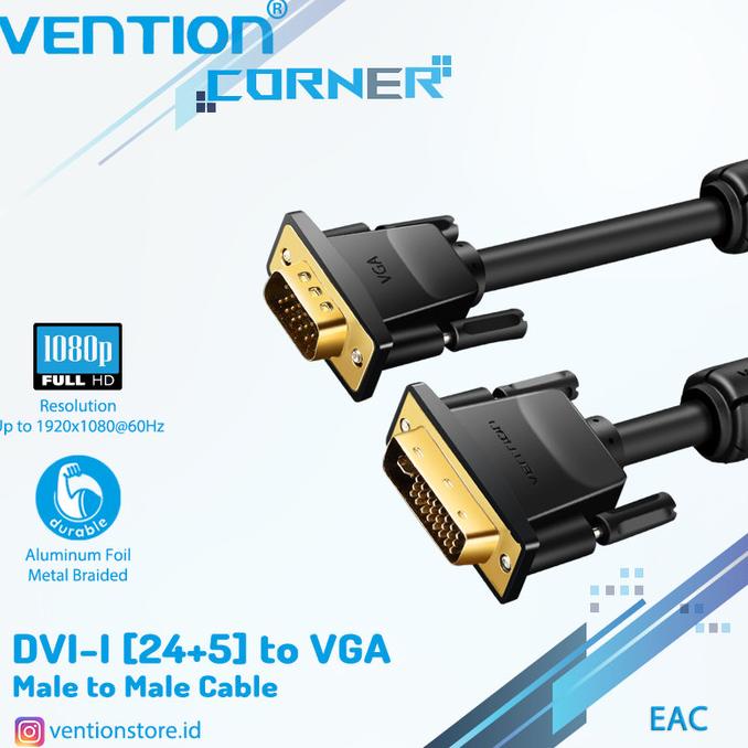 Jual BISA BAYAR DITEMPAT Vention Kabel Converter DVI VGA Gold Plated ...