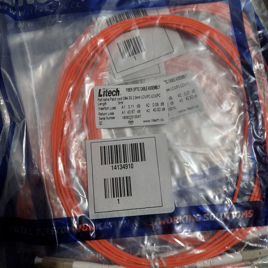 Jual Kabel Fiber Optik atau Patch Cord OM4 Multimode Simplex Litech ...