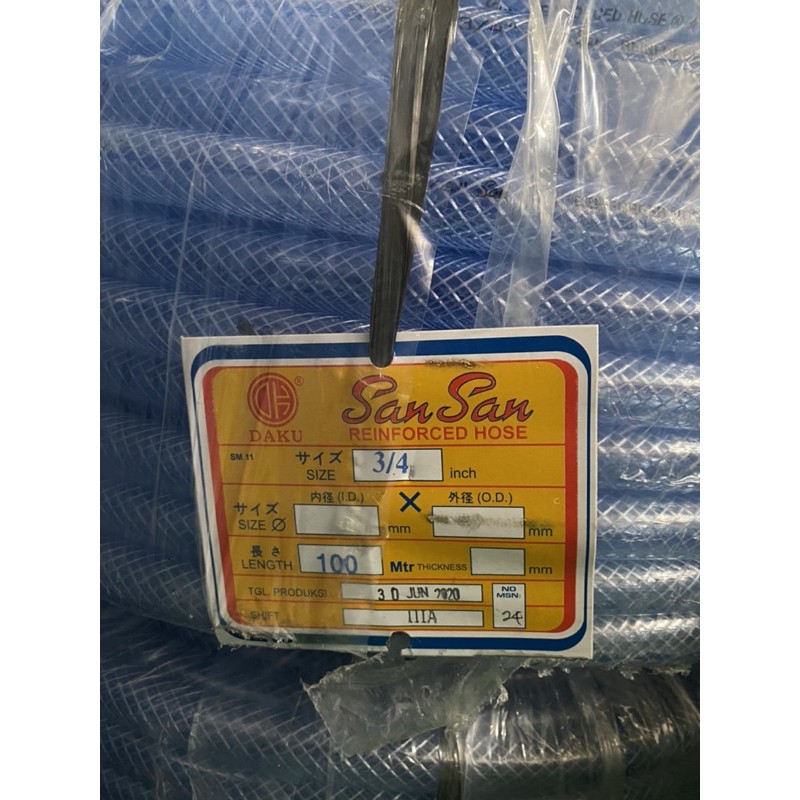 Jual Selang Air Serat Benang San San 3/4” Selang Benang Taman Harga Per Meter | Shopee Indonesia