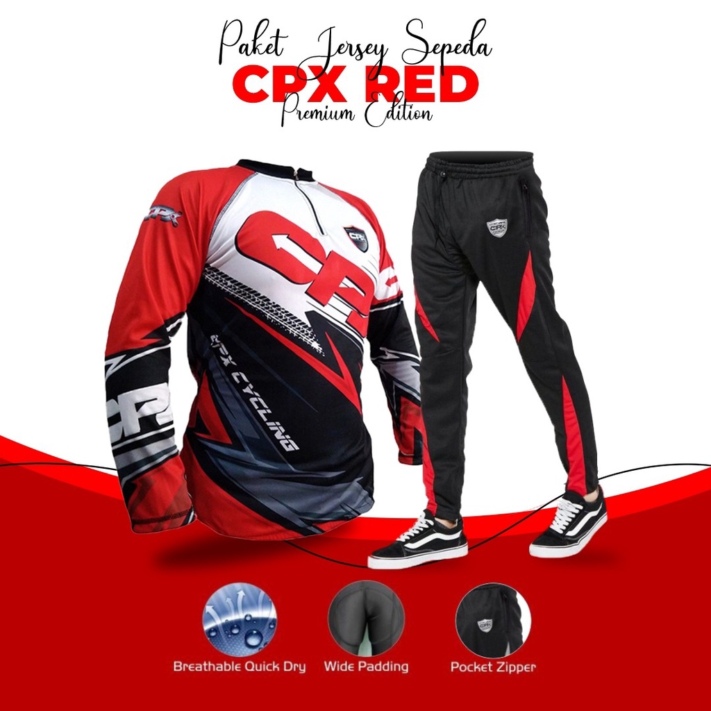 Jual Cpx Sport Set Cycling Jersey Baju Gowes MTB Plus Celana Sepeda ...
