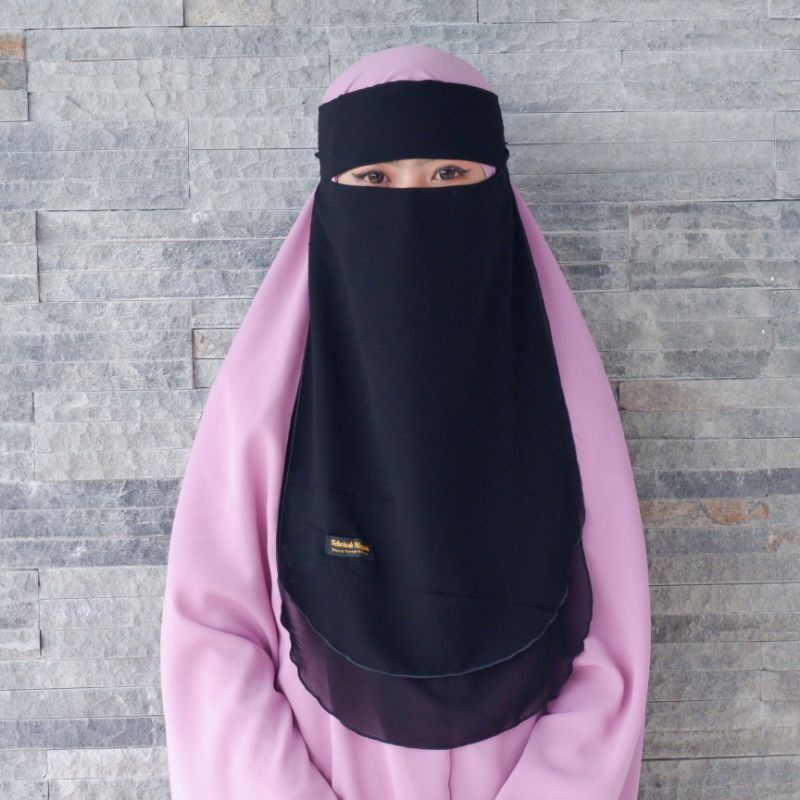 Jual CADAR BANDANA 2 LAYER SIFON SILK HAYA PLAT BIRU NIQOB TANPA JAHITAN BAWAH MATA | Shopee ...