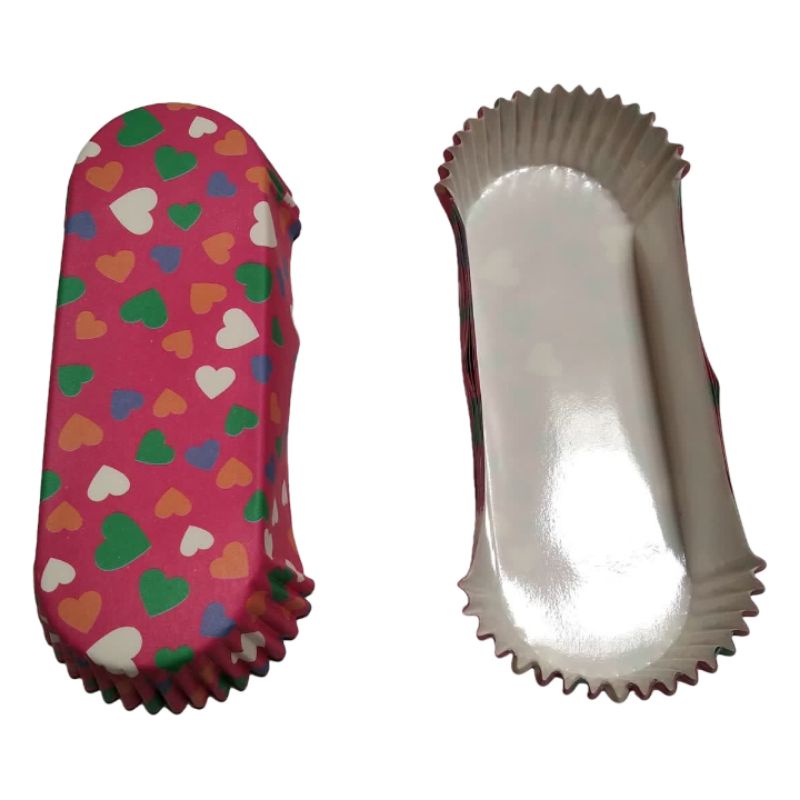 Jual cup roti laminasi oval 200 pcs ( hati pink ) | Shopee Indonesia