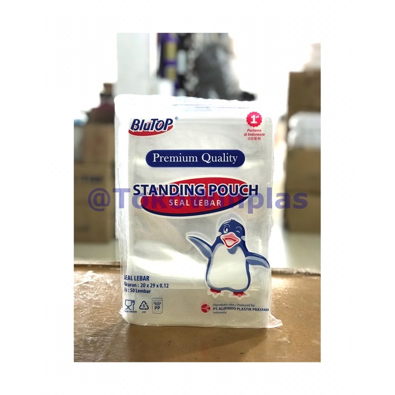 Jual Standing Pouch 20x29 SEAL LEBAR BLUTOP / Zipper Lock | Shopee ...