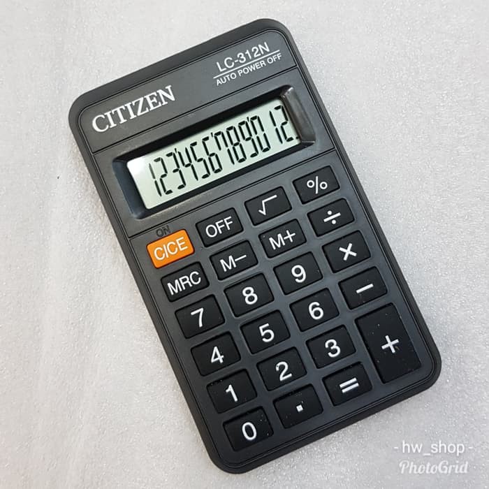 Jual Citizen LC-312N Calculator 12 Digit pocket Kalkulator mini untuk ...