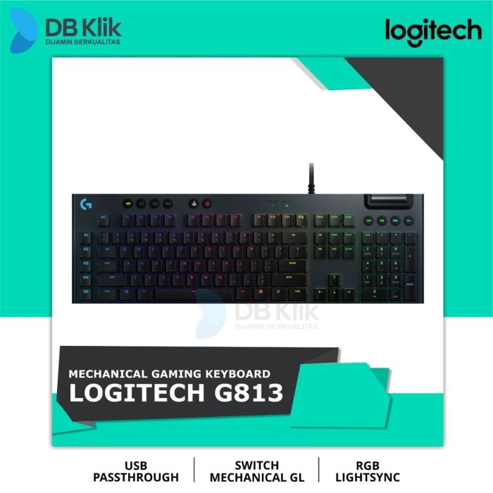 Jual Keyboard Logitech G813 Mechanichal Gaming RGB Clicky | Keyboard ...