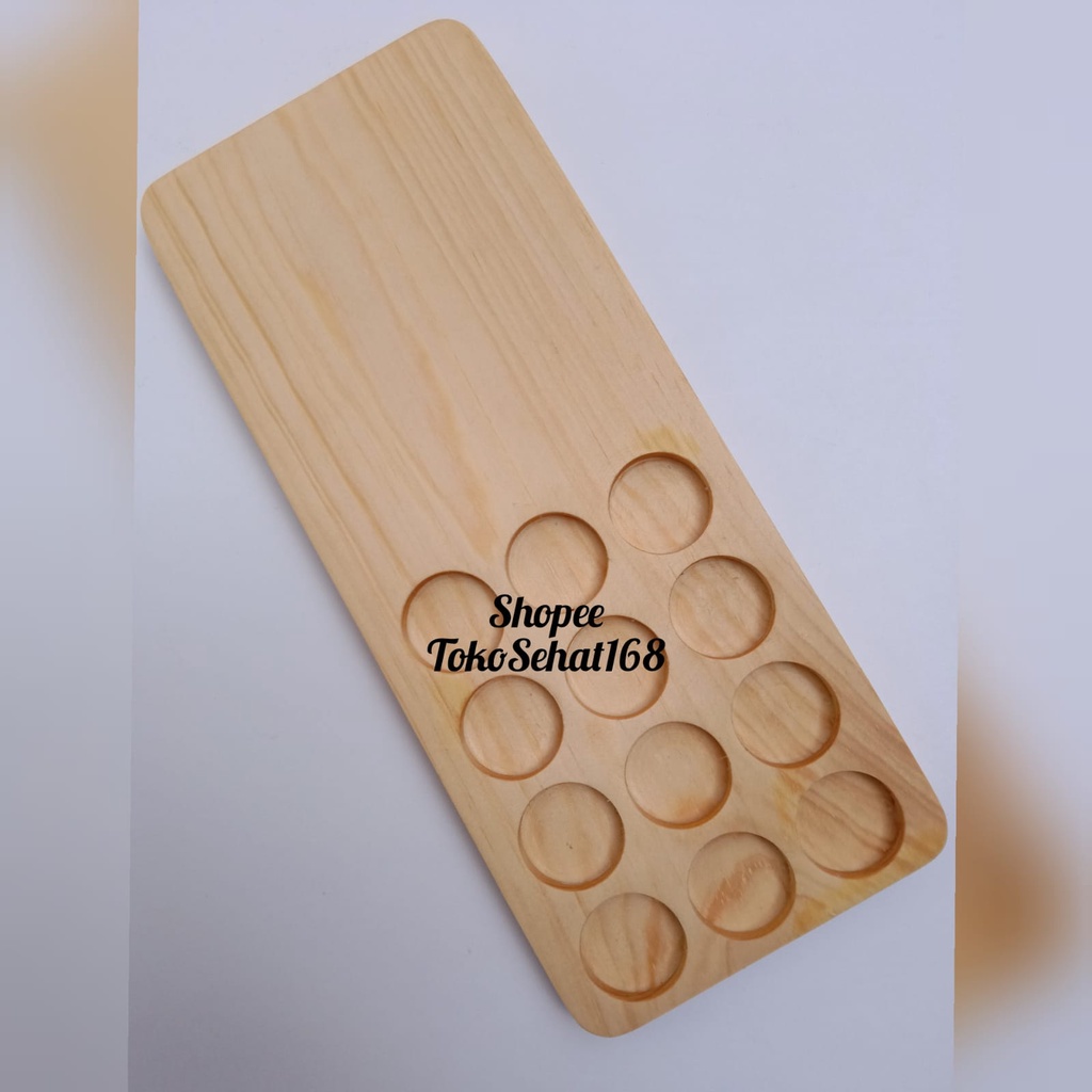 Jual Rak Oil - Tempat Oil Dan Diffuser - Rak Kayu Slot Oil Isi 12 Slot ...