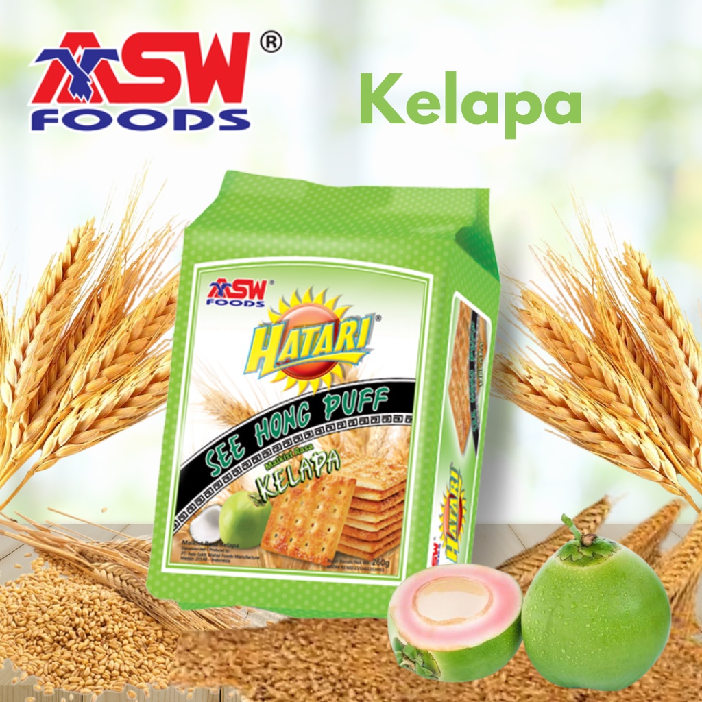 Jual Biskuit Hatari SEE HONG PUFF Kelapa 260g | Shopee Indonesia