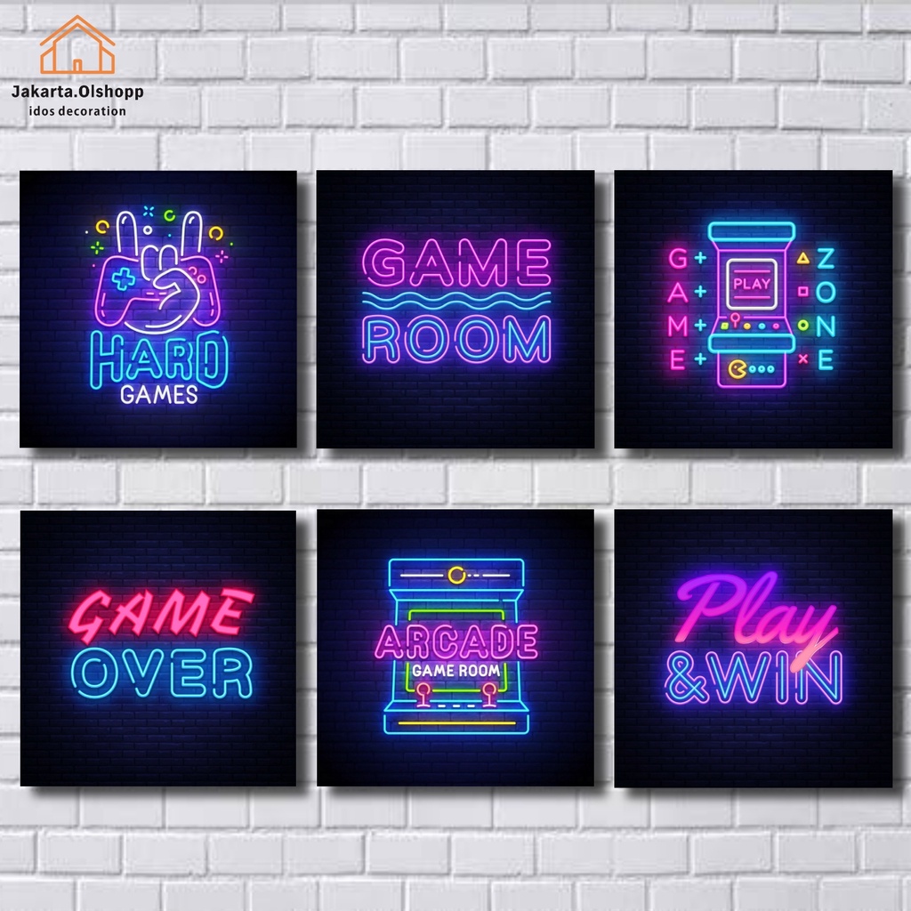 Jual [COD] Poster kayu Neon Gaming/Zona Gaming/Gamers/Hiasan dinding ...