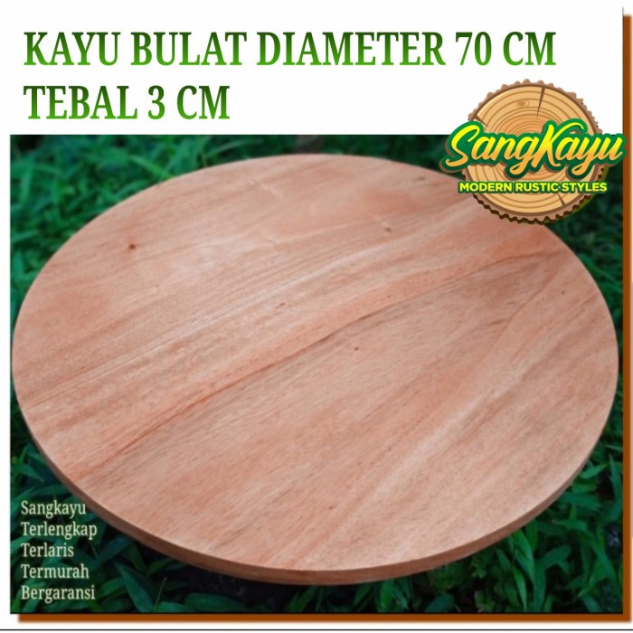Jual Papan Kayu 70x70x3 cm persegi dan bulat diameter 70 cm daun meja ...