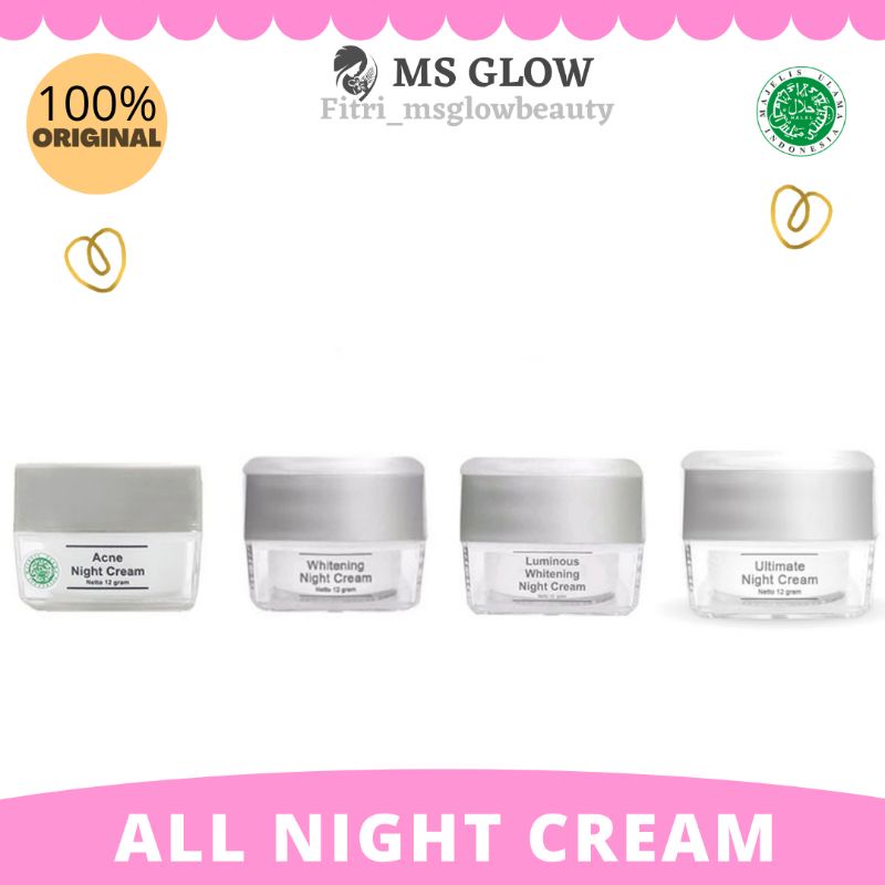 Jual Mw glow Night cream / Cream Malam / all night cream | Shopee Indonesia