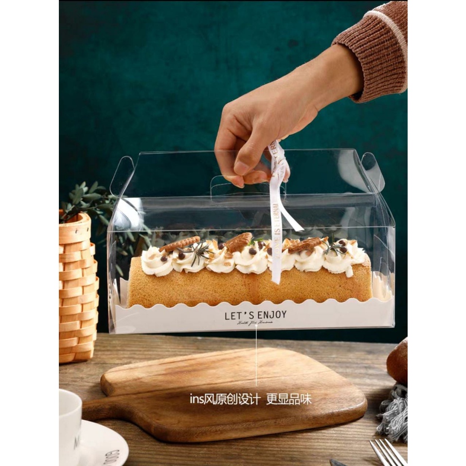 Jual Box Mika Roll Cake Premium, Kotak Mika Roll Cake Jinjing, Gift ...