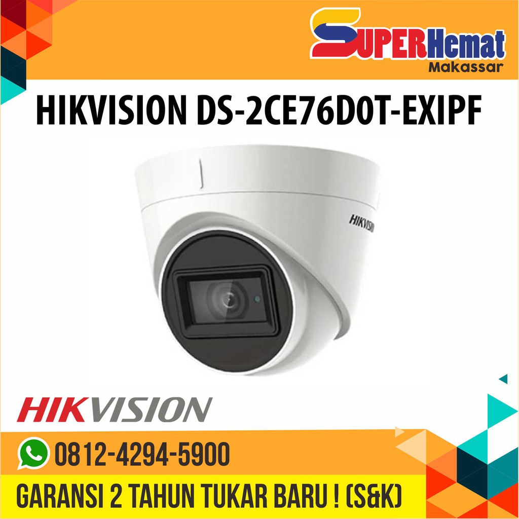 Jual HIKVISION 2MP Indoor Fixed Turret Camera (DS-2CE76D0T-EXIPF) | Shopee Indonesia