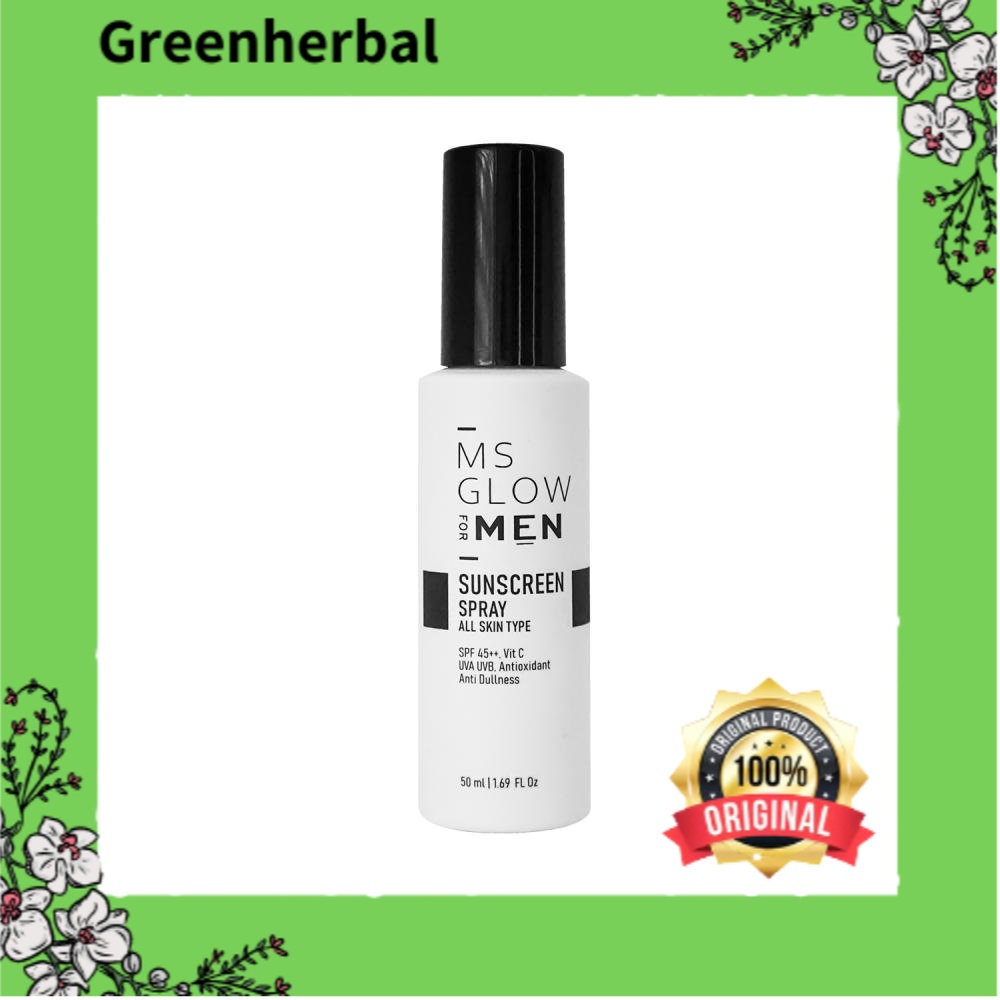 Jual Sunscreen MS Glow Men / Pelindung Kulit Pria / Sunscreen Spray ...