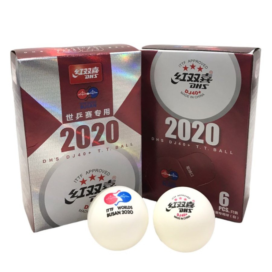 Jual BOLA PINGPONG DHS DJ40+ 3 STAR ISI 6PCS ITTF WORLD 2020 | Shopee Indonesia