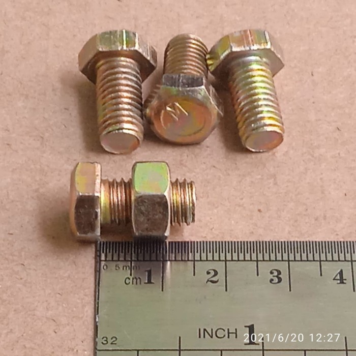 Jual BAUT MUR KUNING M8 X 15 / BMK M8 X 15 / BAUT M8X15 KUNING / BAUT M8 / BAUT 12 KUNCI 12 ...