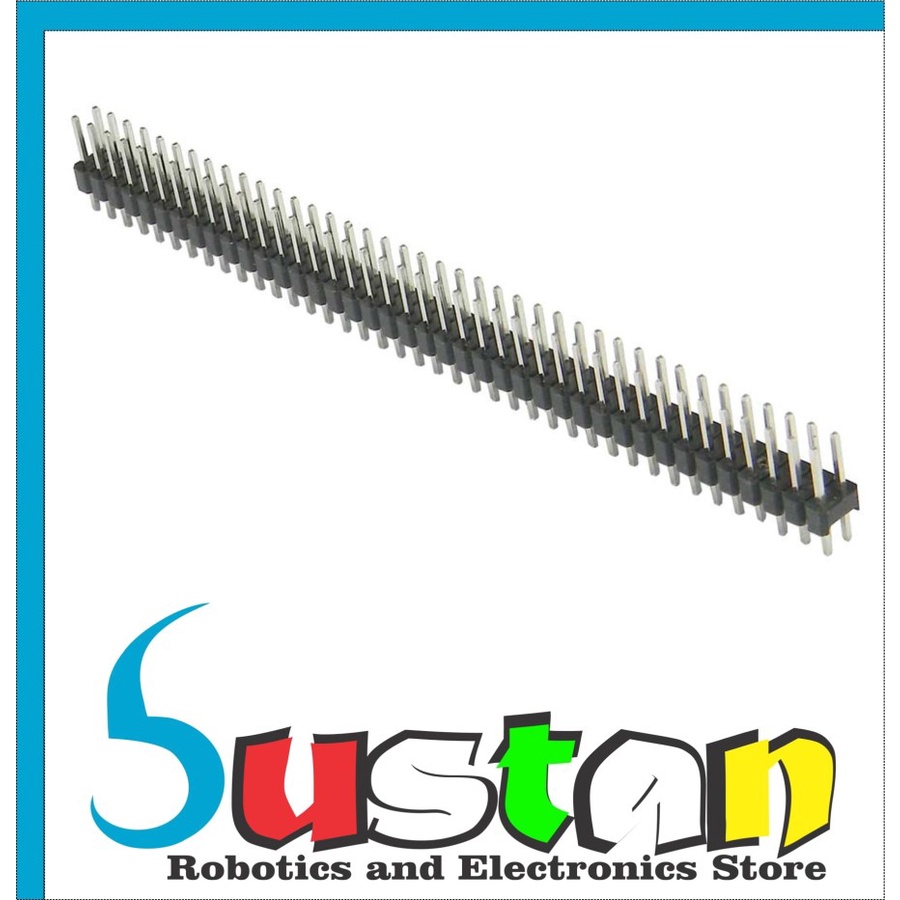 Jual Header Male 2x40 80p Double Row Pin Strip Pitch 2.54mm Type ... Jual Header Male 2x40 80p Double Row Pin Strip Pitch 2.54mm Type ...