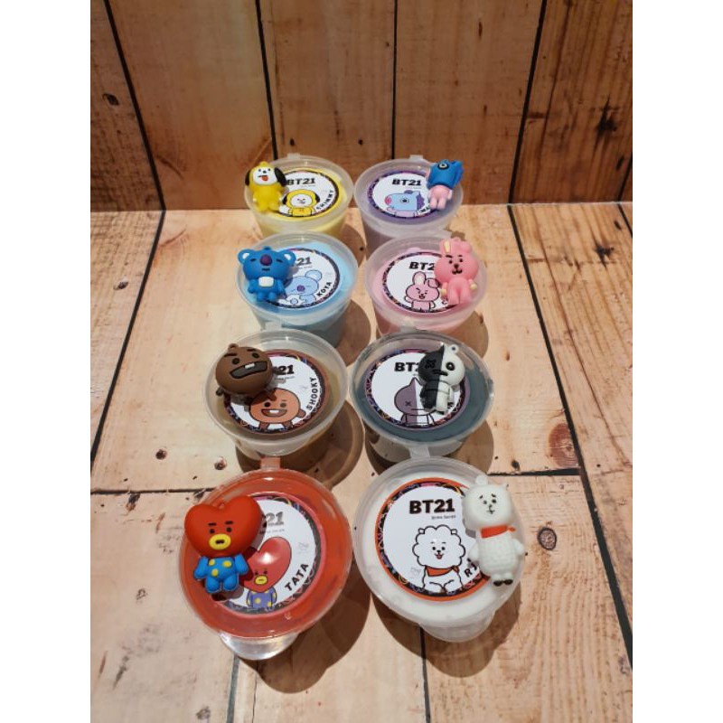 Jual nat slime jelly bt21 100cc + character bt21 | Shopee Indonesia