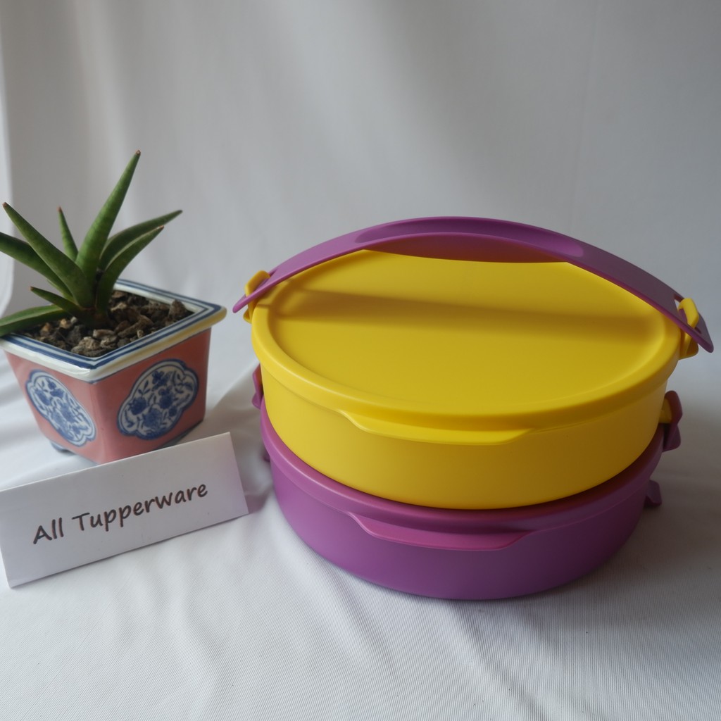 Jual Click To Go Round Tupperware (2 Tahap) Rantang Tupperware | Shopee ...