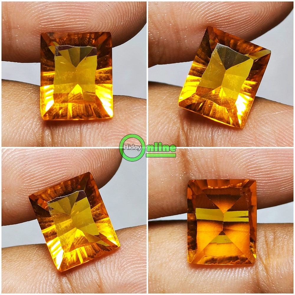 Jual BATU PERMATA MADEIRA CITRINE CUTTING CHATAM | Shopee Indonesia