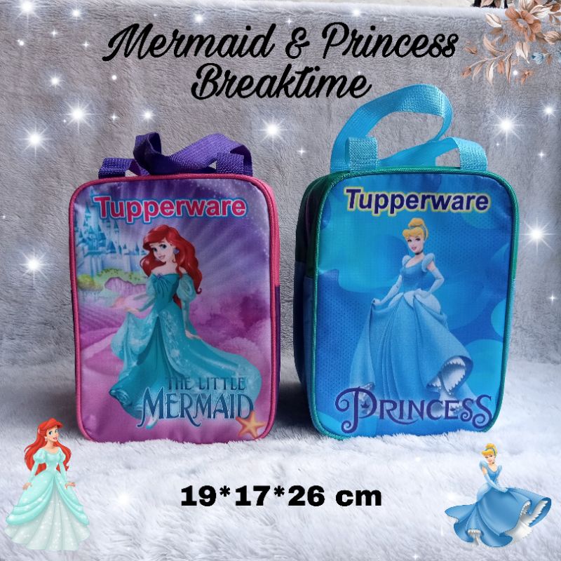 Jual Tas Princess & Little Mermaid Tupperware ( Zipper Bunga Es ...