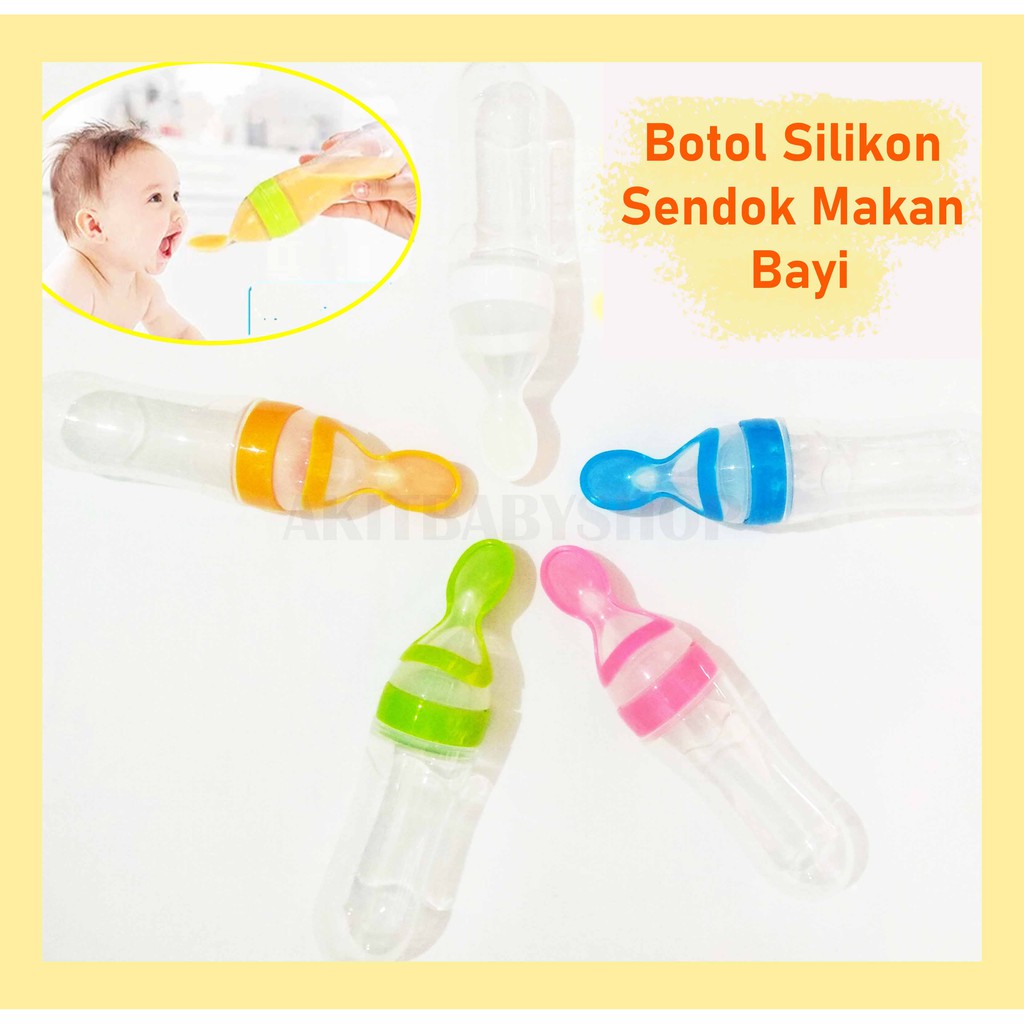 Jual Botol Silikon Sendok Makan Bayi | Shopee Indonesia