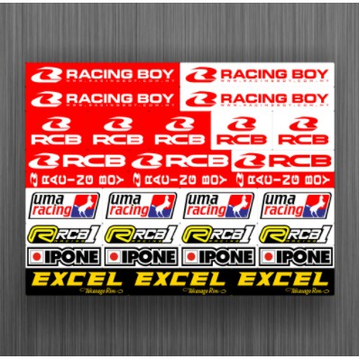 Jual Stiker Sponsor Racing RCB - Isi 30 Sticker / Uma Racing / Ipone ...