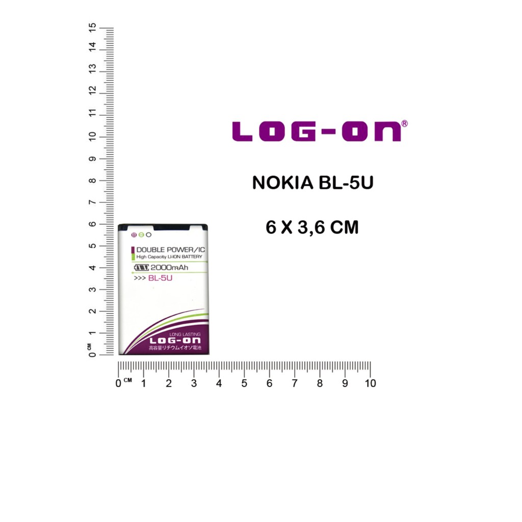 Jual BATERAI DOUBLE POWER LOG ON NOKIA BL 5U ( 2000 MAH ) | Shopee Indonesia
