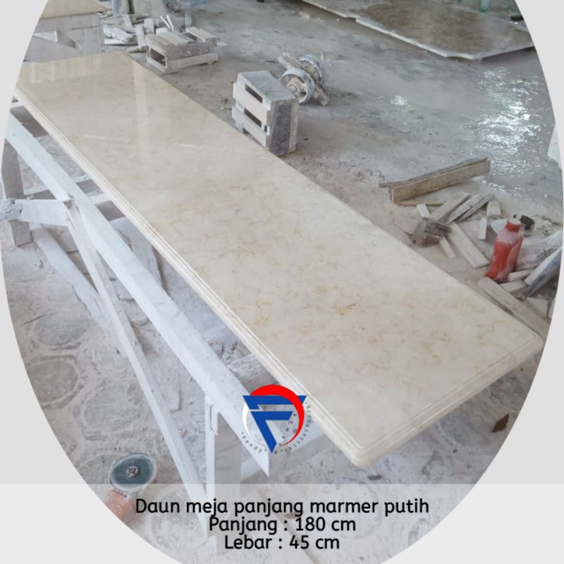 Jual Daun meja/top table panjang batu marmer putih | Shopee Indonesia