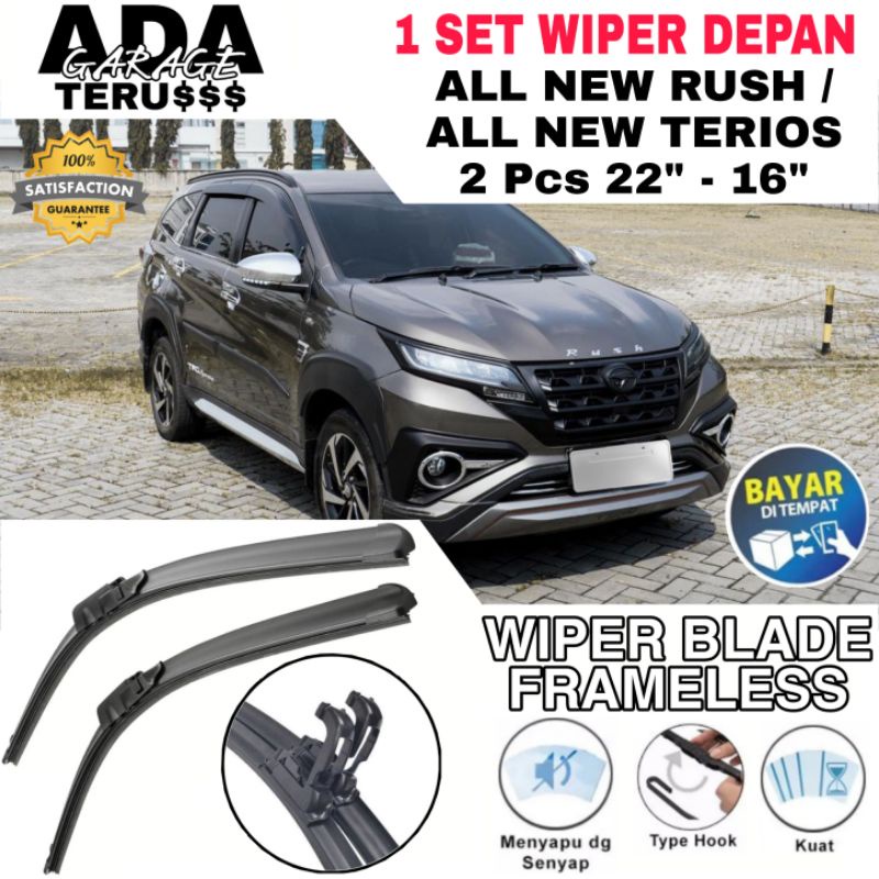 Jual Wiper Blade Frameless Mobil Toyota Rush Daihatsu Terios Gen 1/All ...