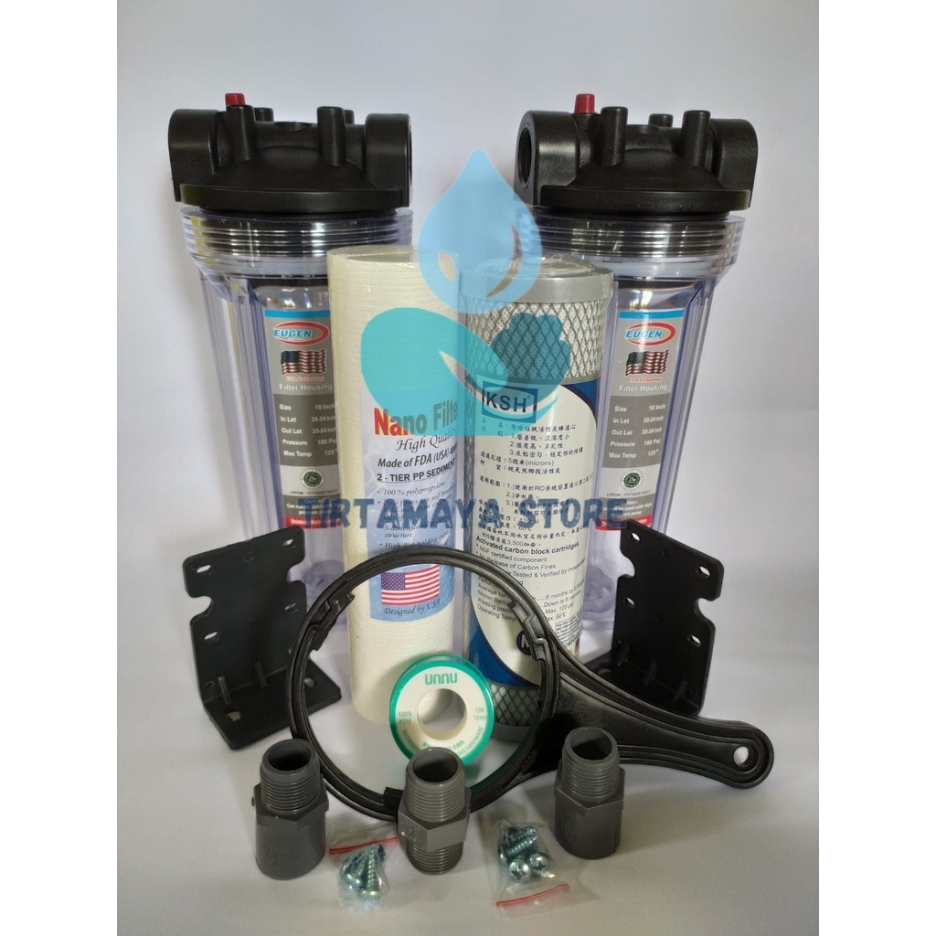 Jual Paket 2 Tahap Filter Carbon Cartridge Saringan Air 10 Inch ...