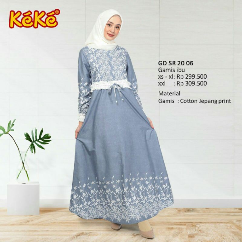 Jual Gamis Dewasa Keke ~SR 20 06 (BIRU)~ | Shopee Indonesia