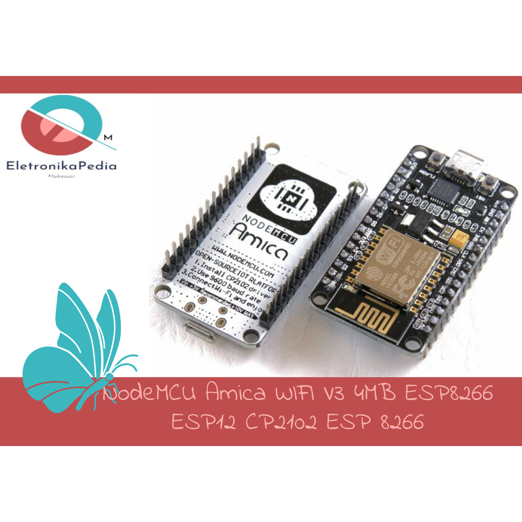 Jual NodeMCU Amica WIFI V3 4MB ESP8266 ESP12 CP2102 ESP 8266 | Shopee ...