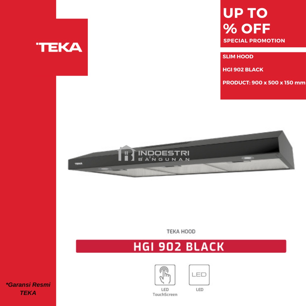 Jual Slim Hood Teka HGI 902 BLACK / Cooker Hood Teka HGI 902 Black / Penghisap Asap Teka 90cm ...