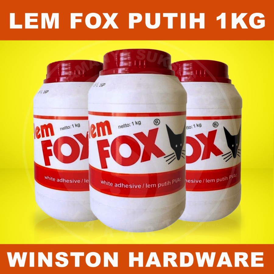 Jual JUAL Lem FOX Putih Botol Kemasan 1 Kg Lem PVC Perekat By WINSTON ...