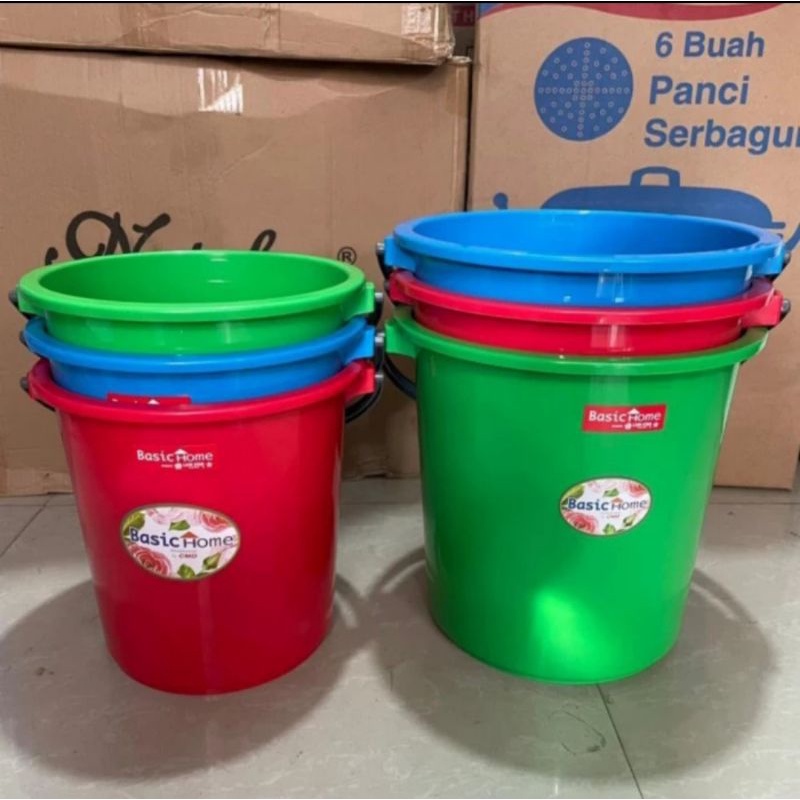 Jual Ember Plastik Basic Home 10 liter / Ember plastik Basic Home 15 ...