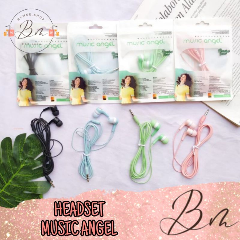 Jual Music Angel Headset Macaron Handsfree Mate Color Hifi Extra Bass ...