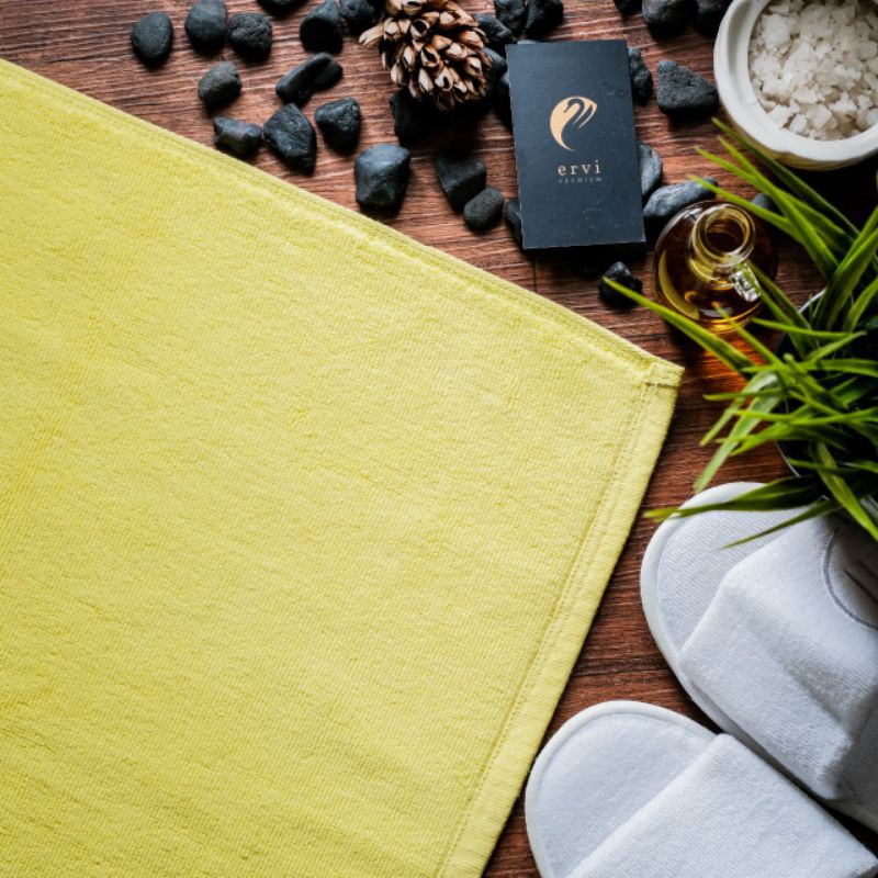 Jual Keset handuk kuning stabilo PREMIUM tebal kualitas hotel / Bath ...