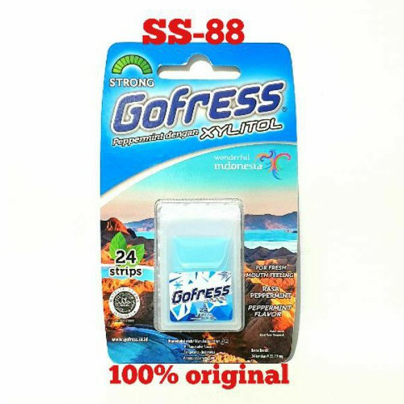 Jual GOFRESS XYLITOL ~ PEPPERMINT FLAVOR (ISI 24 STRIP) | Shopee Indonesia