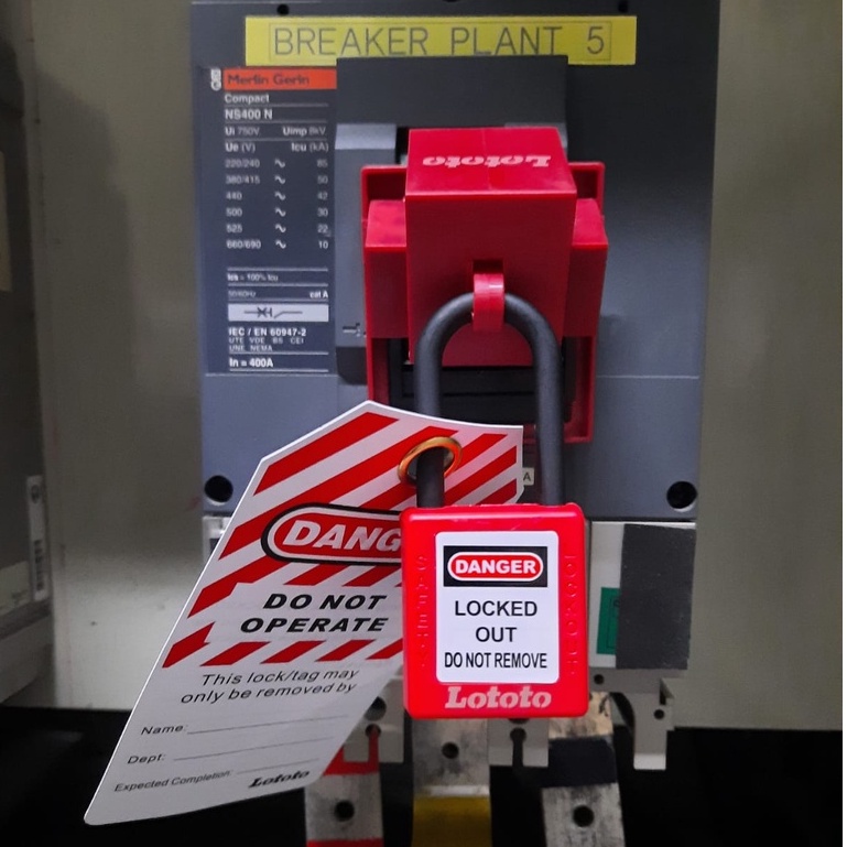 Jual LOTOTO L3822 Safety Loto Clamp-On Circuit Breaker Lockout, Handle ...