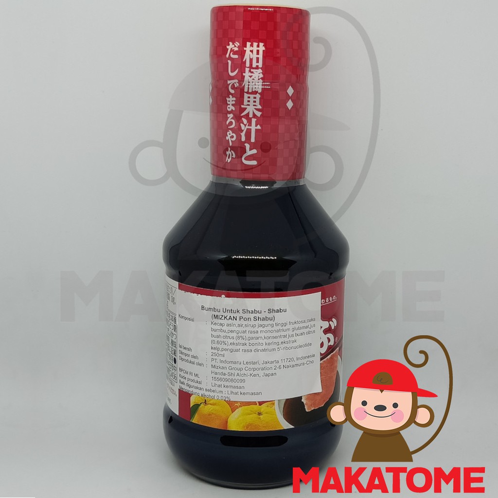 Jual Mizkan Pon Shabu 250ml bumbu saos 250 ml japanese japan jepang sauce | Shopee Indonesia