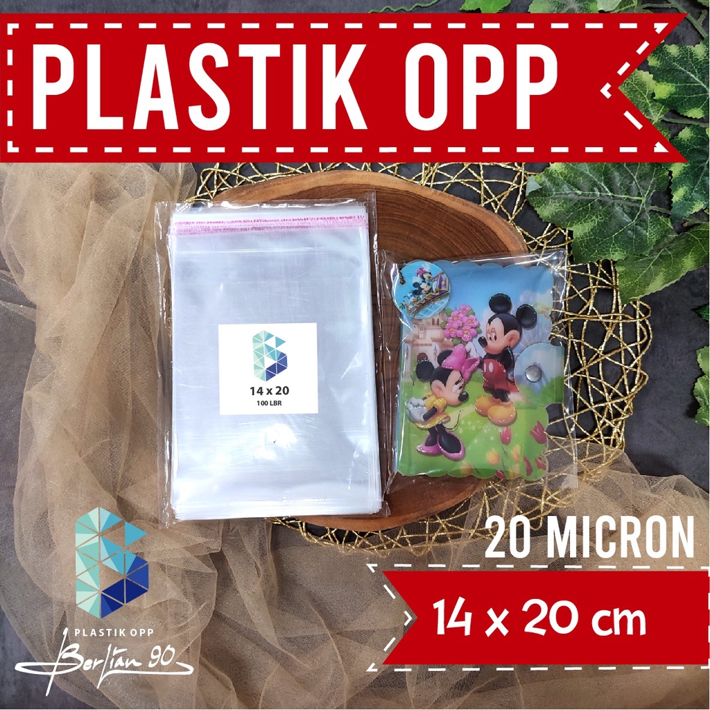 Jual Plastik OPP 14 X 20 CM 20 MIC 100LBR Lem | Shopee Indonesia